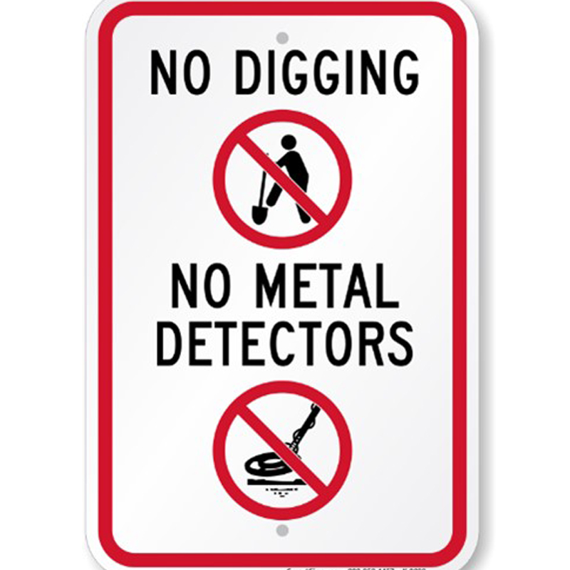 No Metal Detecting or Digging - Destination Landguard Suffolk
